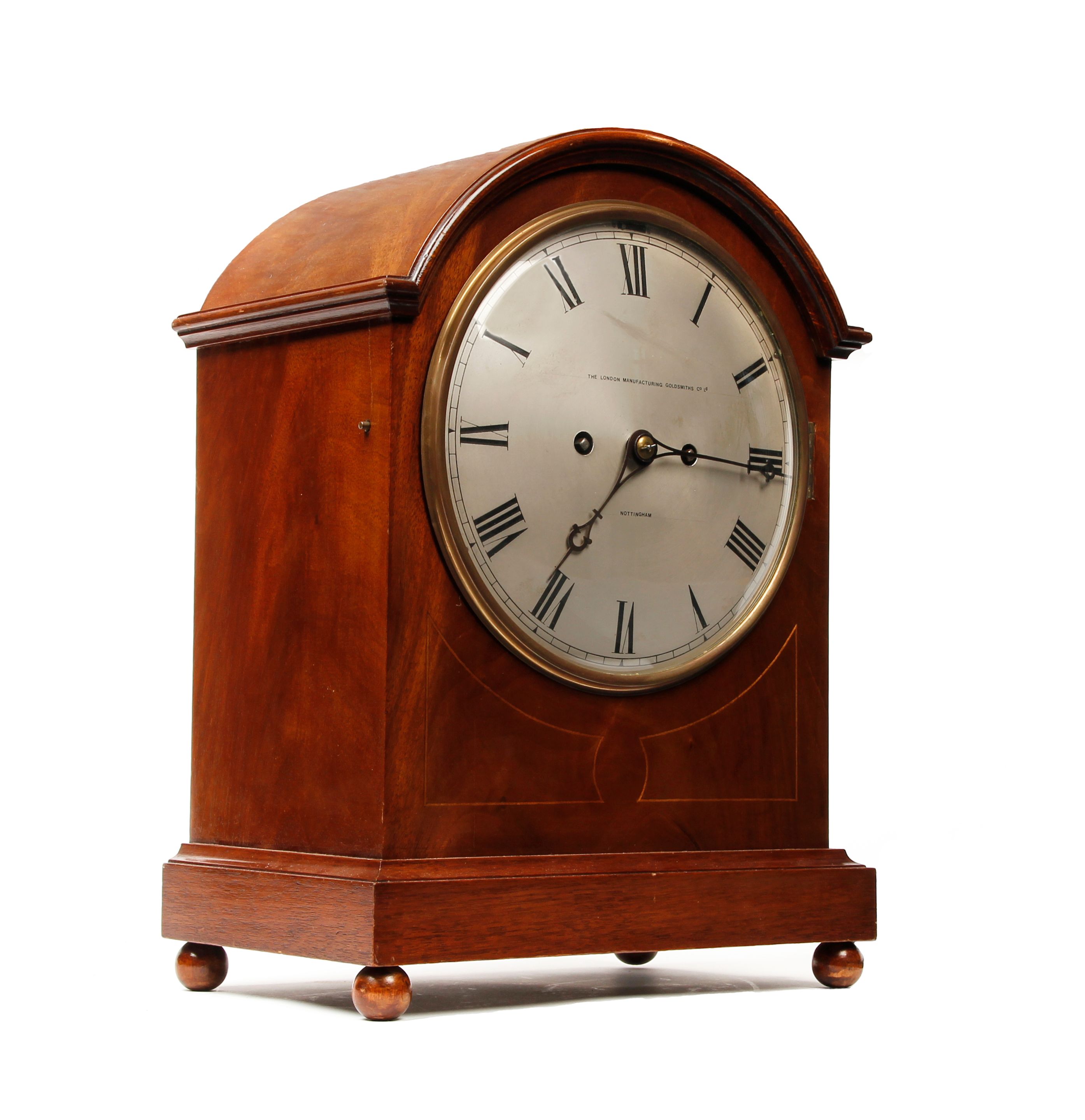 Bonhams : An Edwardian mahogany musical mantel clock with repeater ...