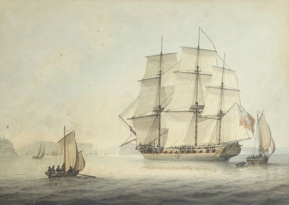 Bonhams : Samuel Atkins (British, fl.1787-1808) A sloop off the French ...