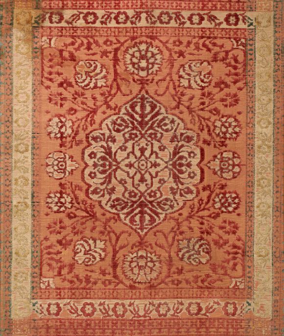 Bonhams : An Ottoman velvet Panel Turkey, 18th Century