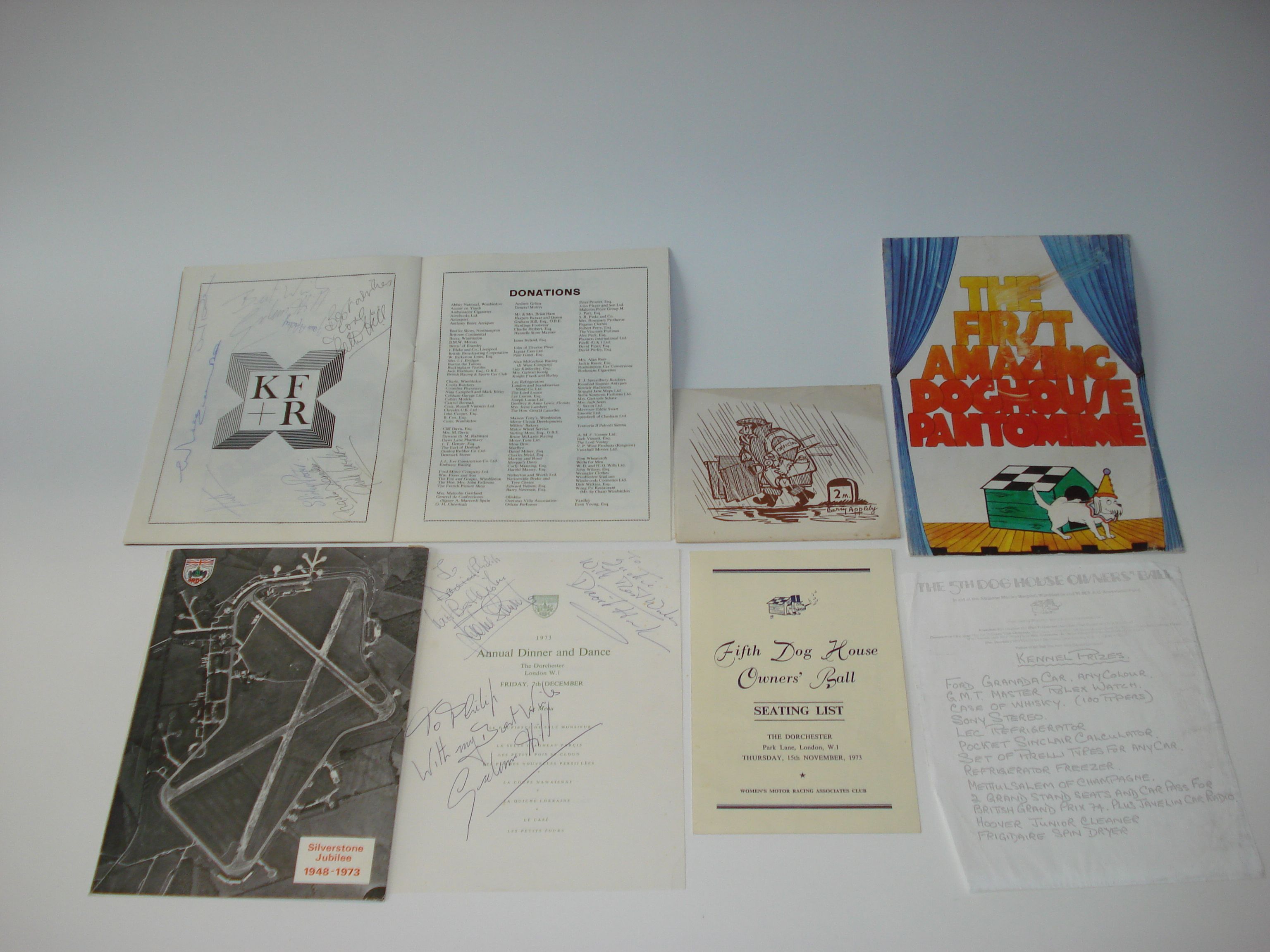 Bonhams Cars : Assorted BRDC, BARC and The Doghouse Owners Club signed ...