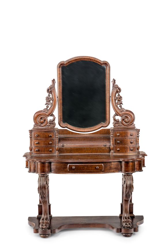 Bonhams : An Australian fiddleback blackwood dressing table Circa 1880