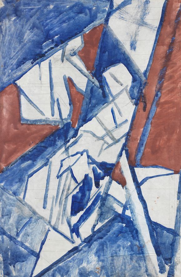 Bonhams : David Bomberg (British, 1890-1957) Study for 'Bargees' 53.5 x ...