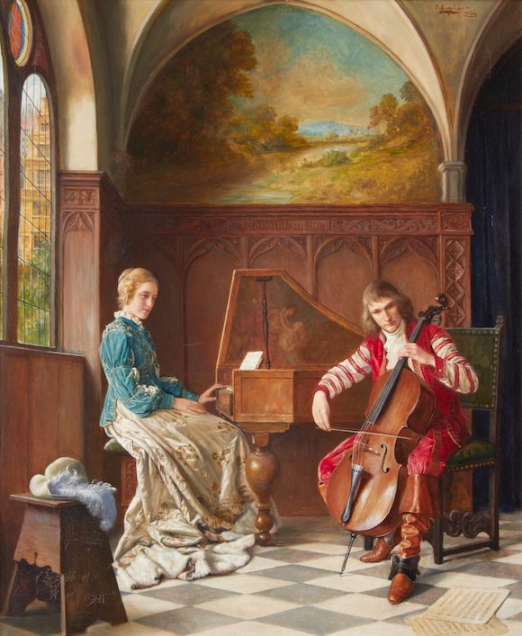 Bonhams : Erwin Eichinger (Austrian, 1892-1950) A musical duet