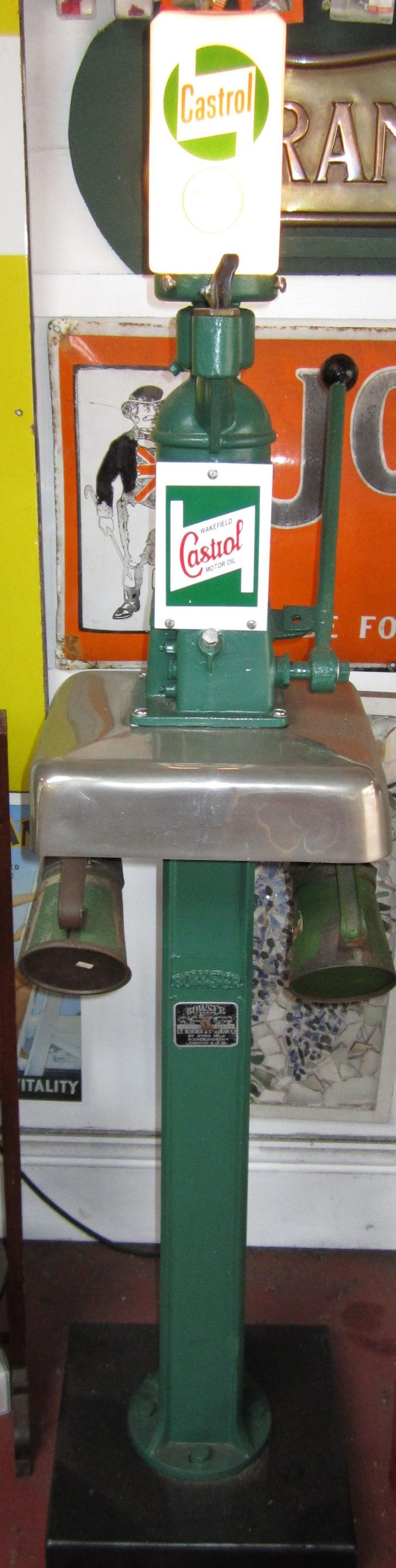 Bonhams Cars : A Bowser hand-cranked oil pump for Castrol,