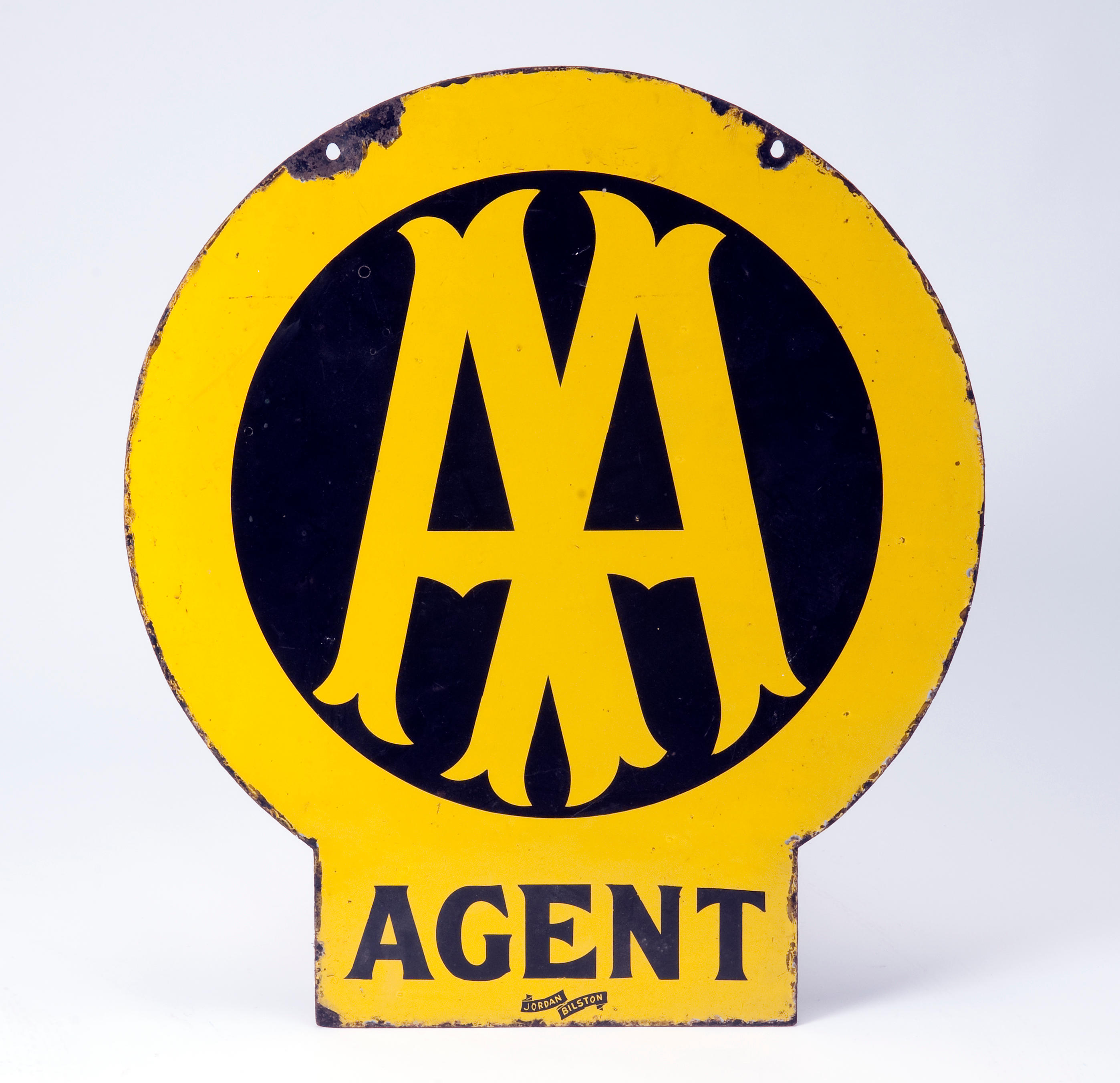 Bonhams Cars : An early AA Agent enamel sign,