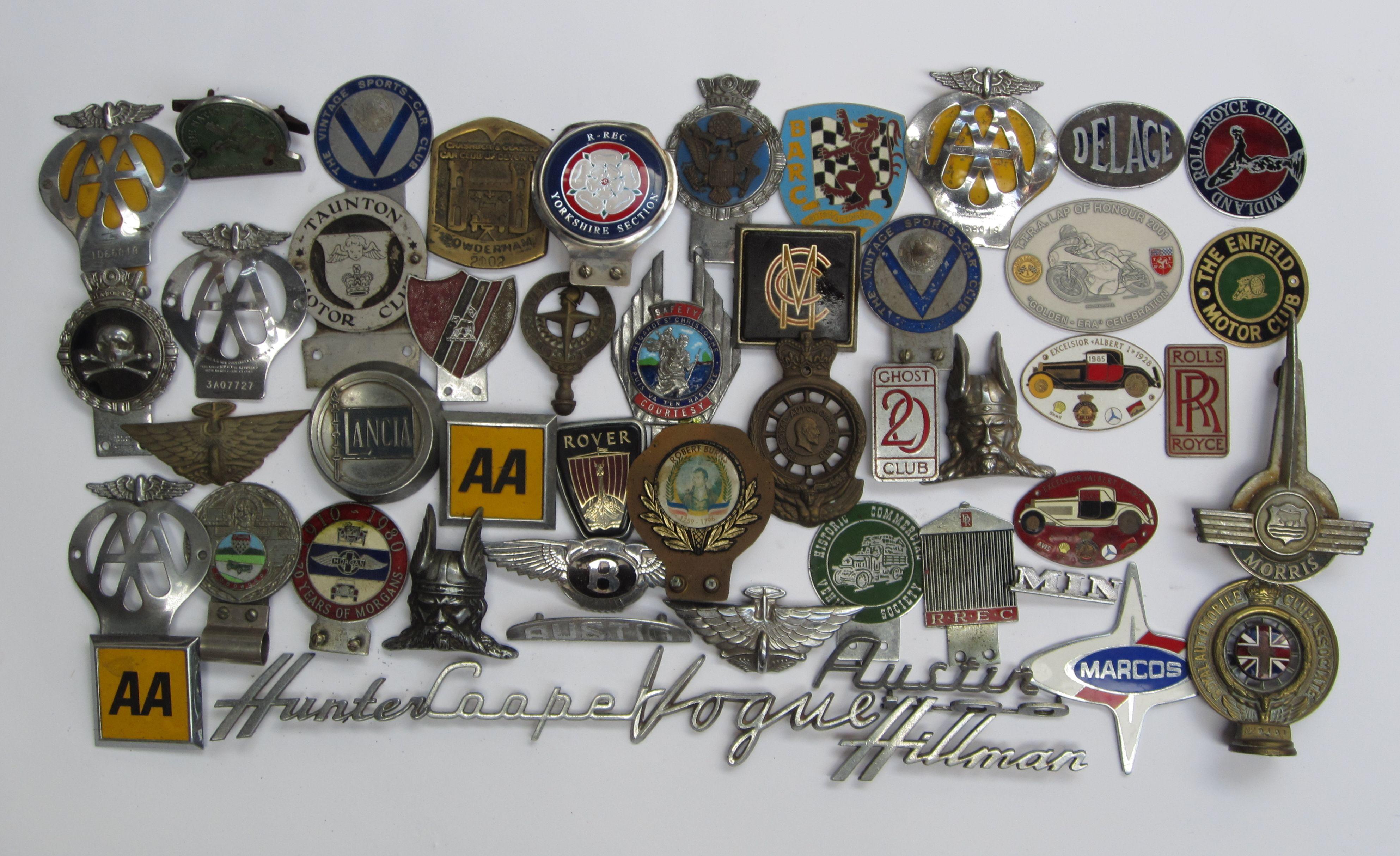 Bonhams Cars : Assorted motoring badges,