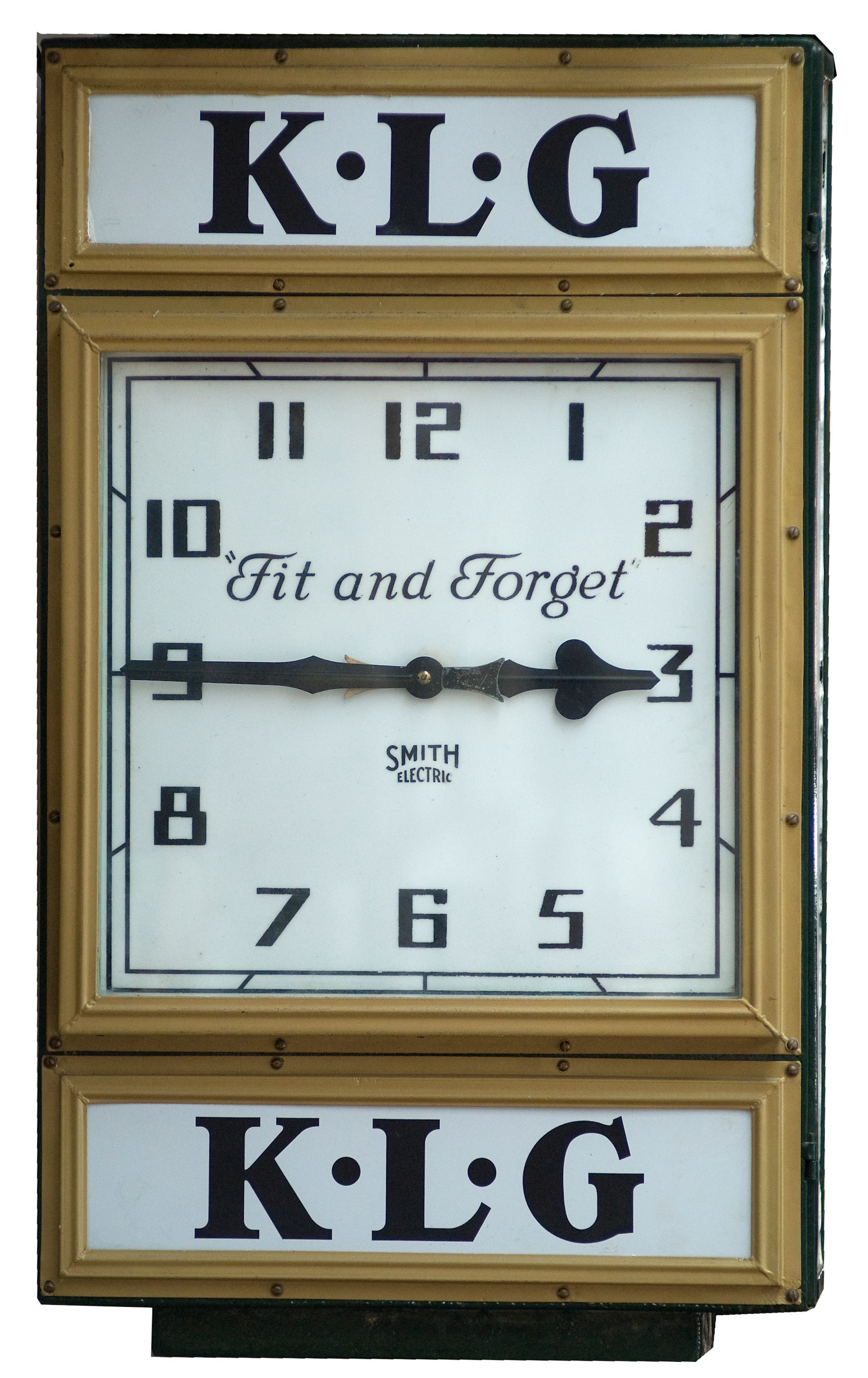 Bonhams Cars : A large KLG illuminated hanging clock, movement by Smith ...