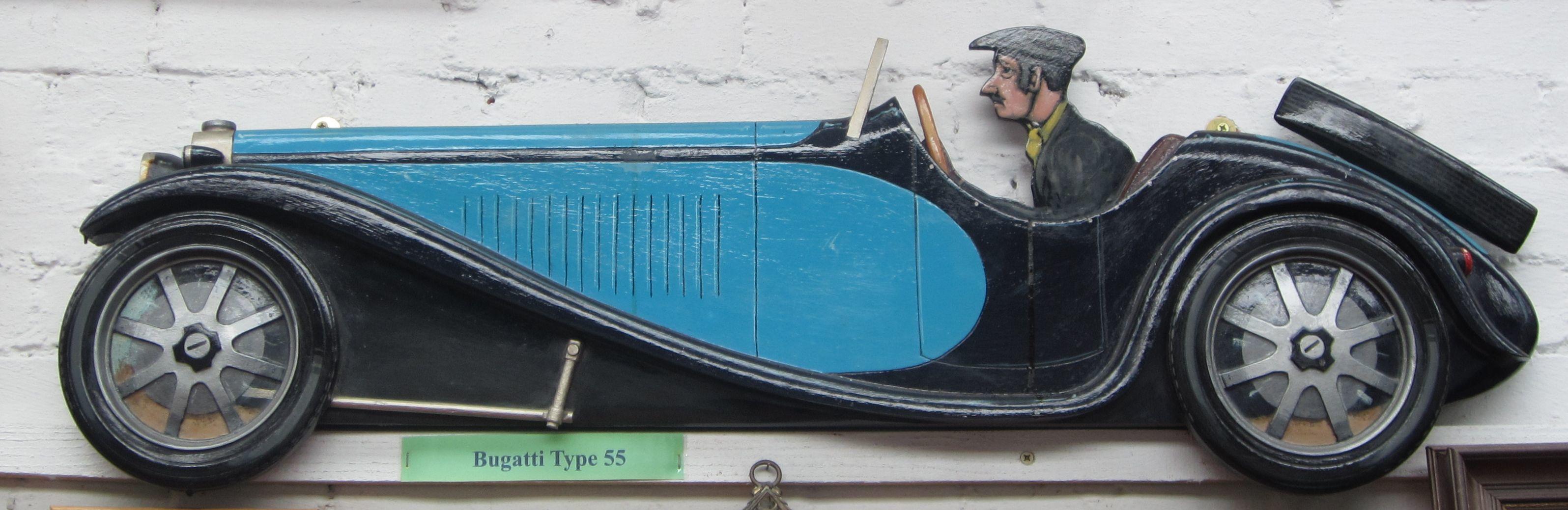 Bonhams Cars : A Bugatti Type 55 wooden car profile,