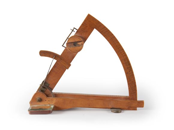 Bonhams : An unusual home made 9.5in. (24cm) radius sextant,