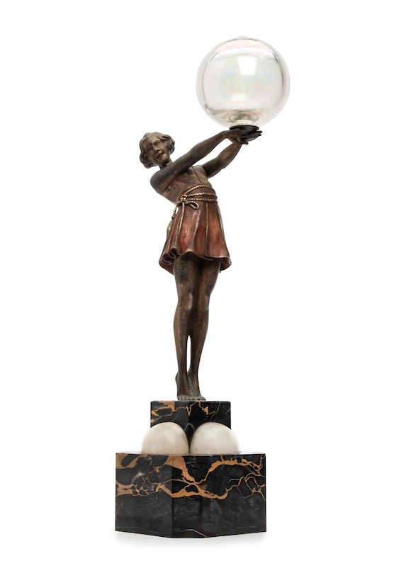 Bonhams : Armand Godard (French) for Etling, Paris: Danseur à la Boule ...