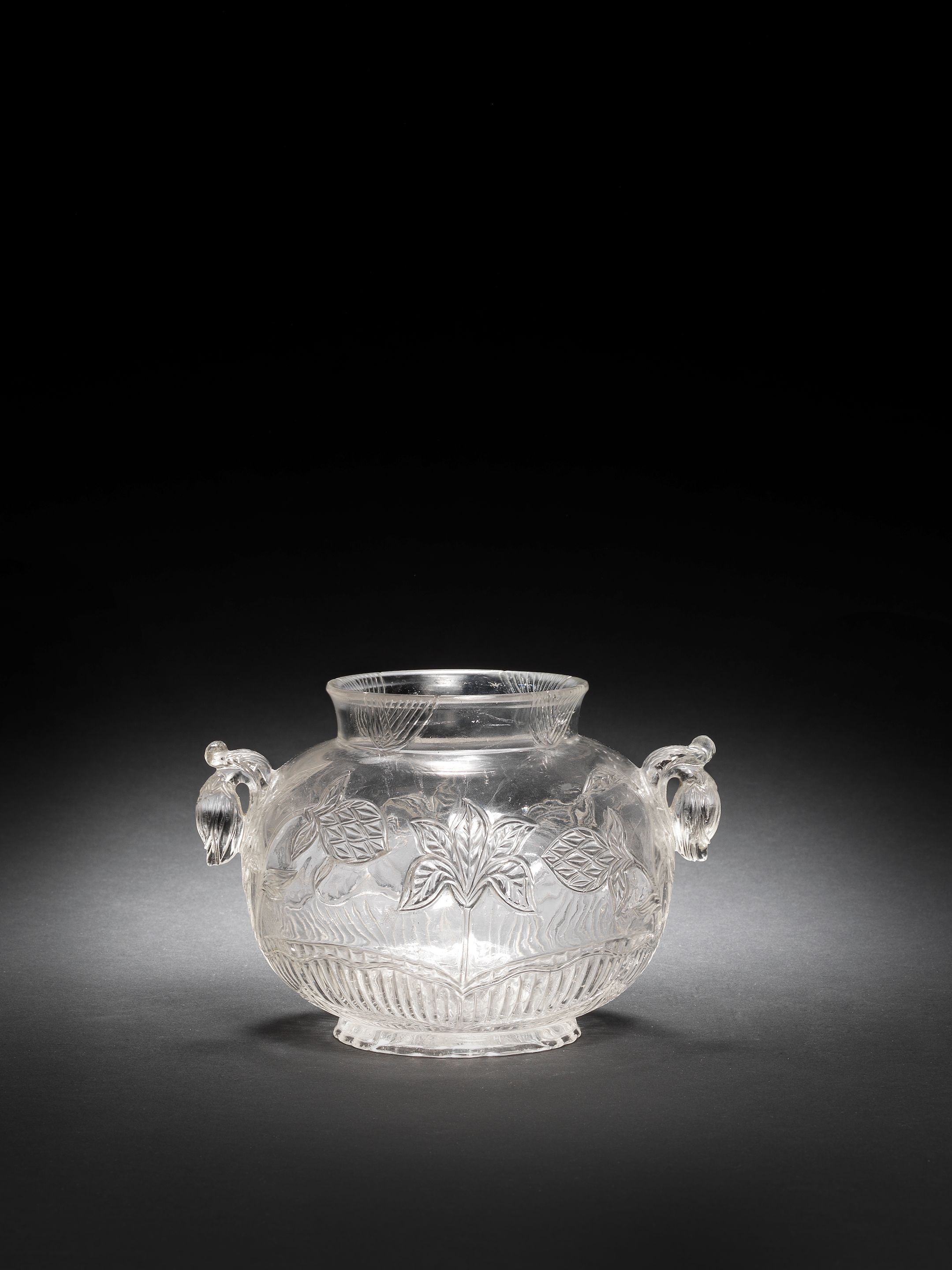 Bonhams : A Mughal carved rock crystal Vase India, 18th Century