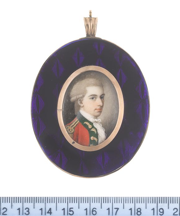 Bonhams : Irish School, circa 1770 An Officer, wearing red coatee with ...