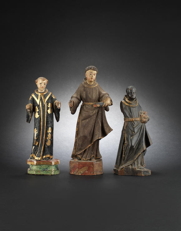 Bonhams Three 17th And 18th Century Spanish Colonial Carved Wood And