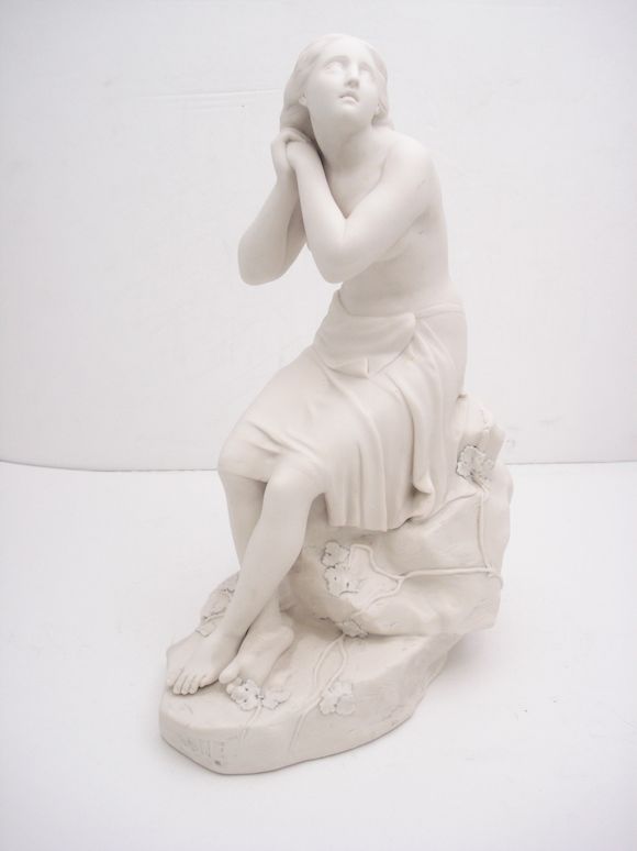 Bonhams : A parian figure of a lady Late 19th century
