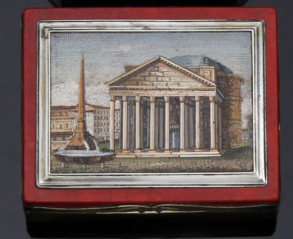 Bonhams : An early 19th century Italian silver-gilt and micro mosaic ...