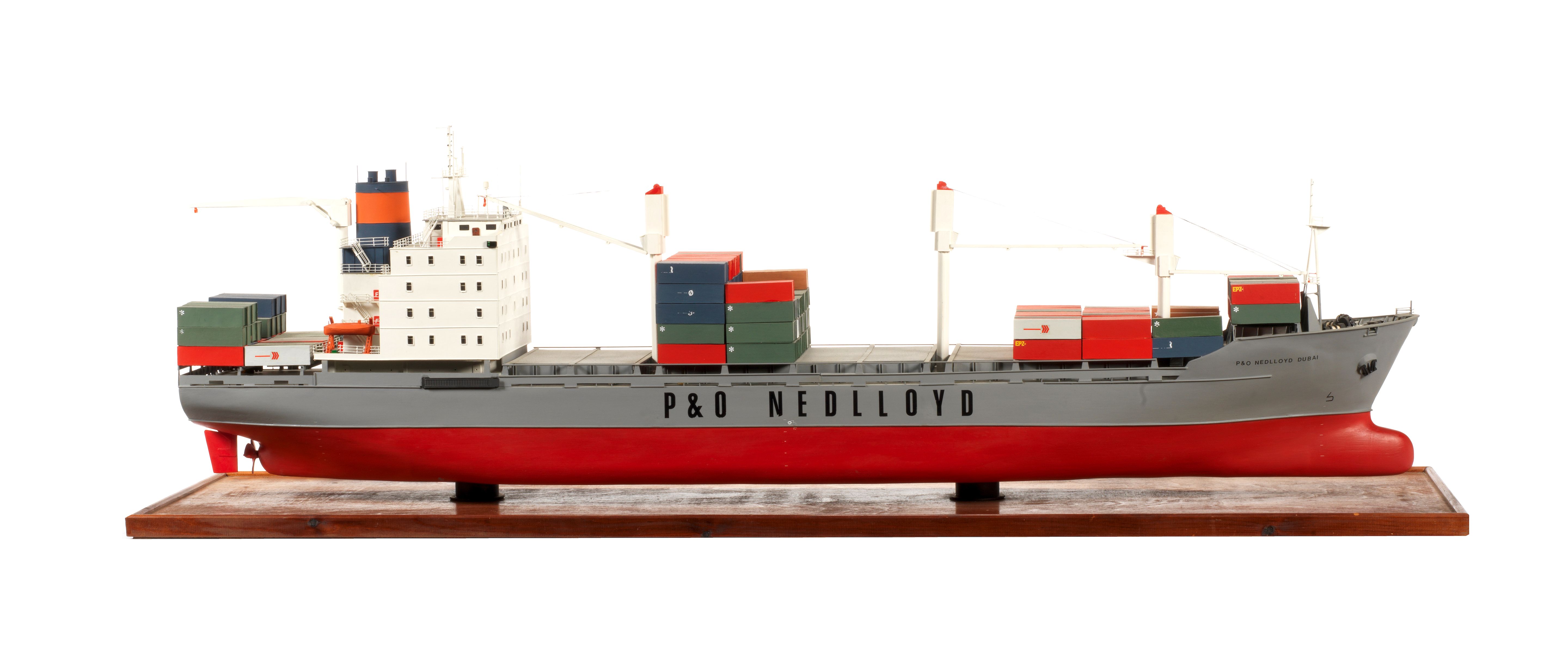 Bonhams : A model of the container ship P&O Nedlloyd Dubai 48.5x13 ...