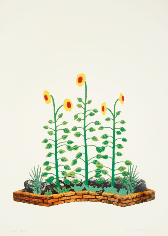 Bonhams : Ivor Abrahams, RA (British, born 1935) Hydrangeas; Rose Trees ...