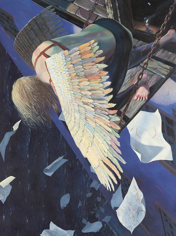 Bonhams : Gordon K Mitchell , ARSA RSW RGI (British, born 1952) Icarus