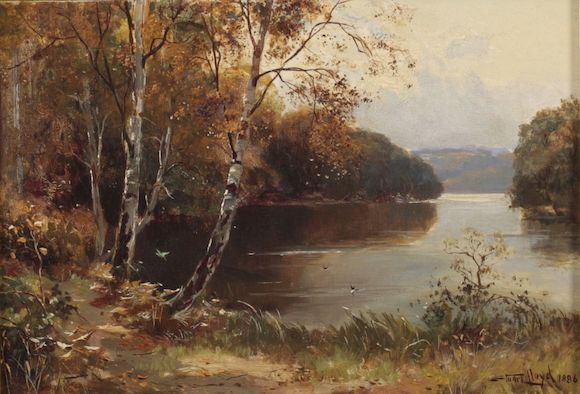 Bonhams : Stuart W. Lloyd (British, ?-1929) On the Helford River, Cornwall