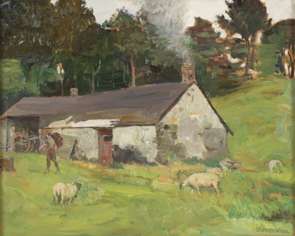 Bonhams : David Forrester Wilson, RSA (British, 1873-1950) Country farm ...