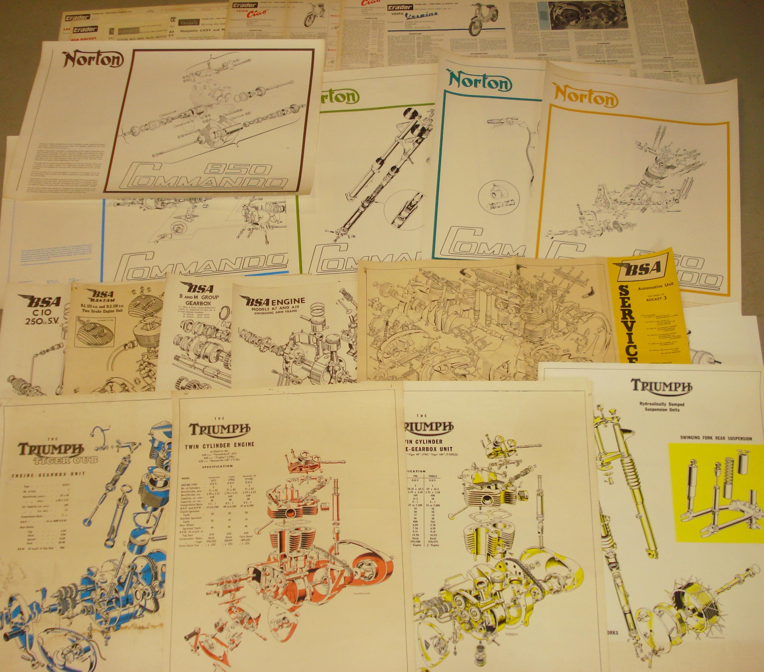 Bonhams Cars : Assorted exploded diagram posters,