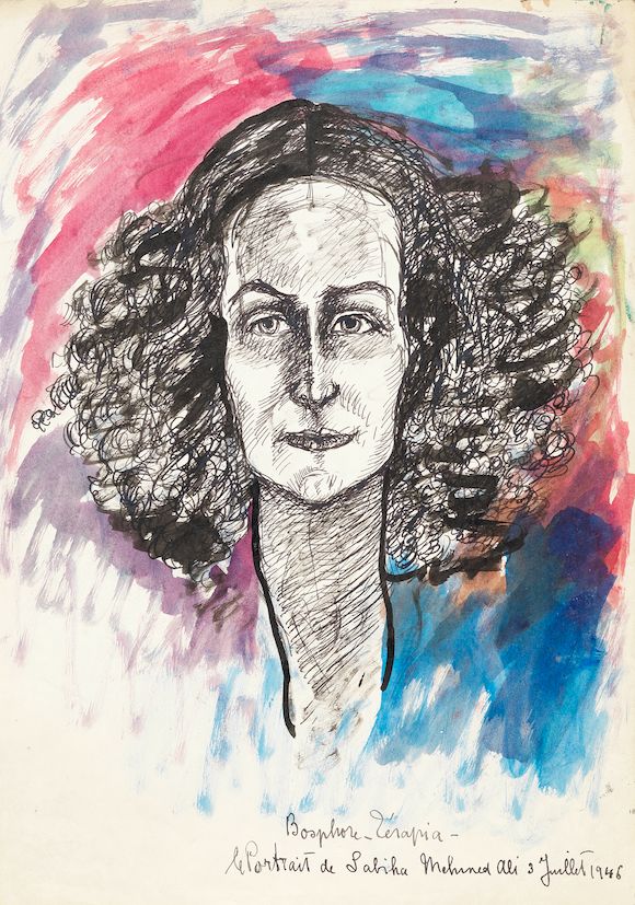 Bonhams : Fahrelnissa Zeid (Turkish, 1901-91) A portrait of Princess ...