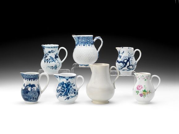 Bonhams : A collection of seven sparrow beak jugs, circa 1760-80