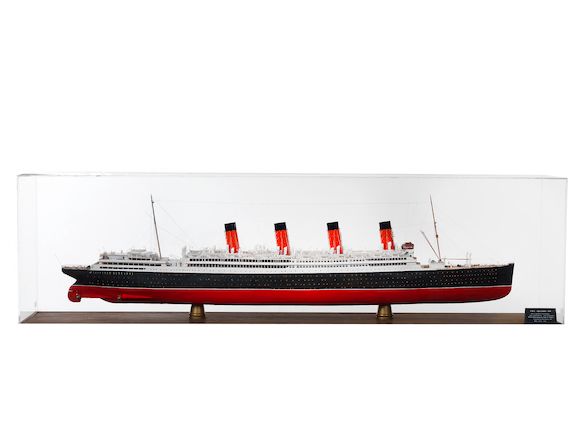 Bonhams : A large Builder's style model of the RMS Aquitania 1914 ...