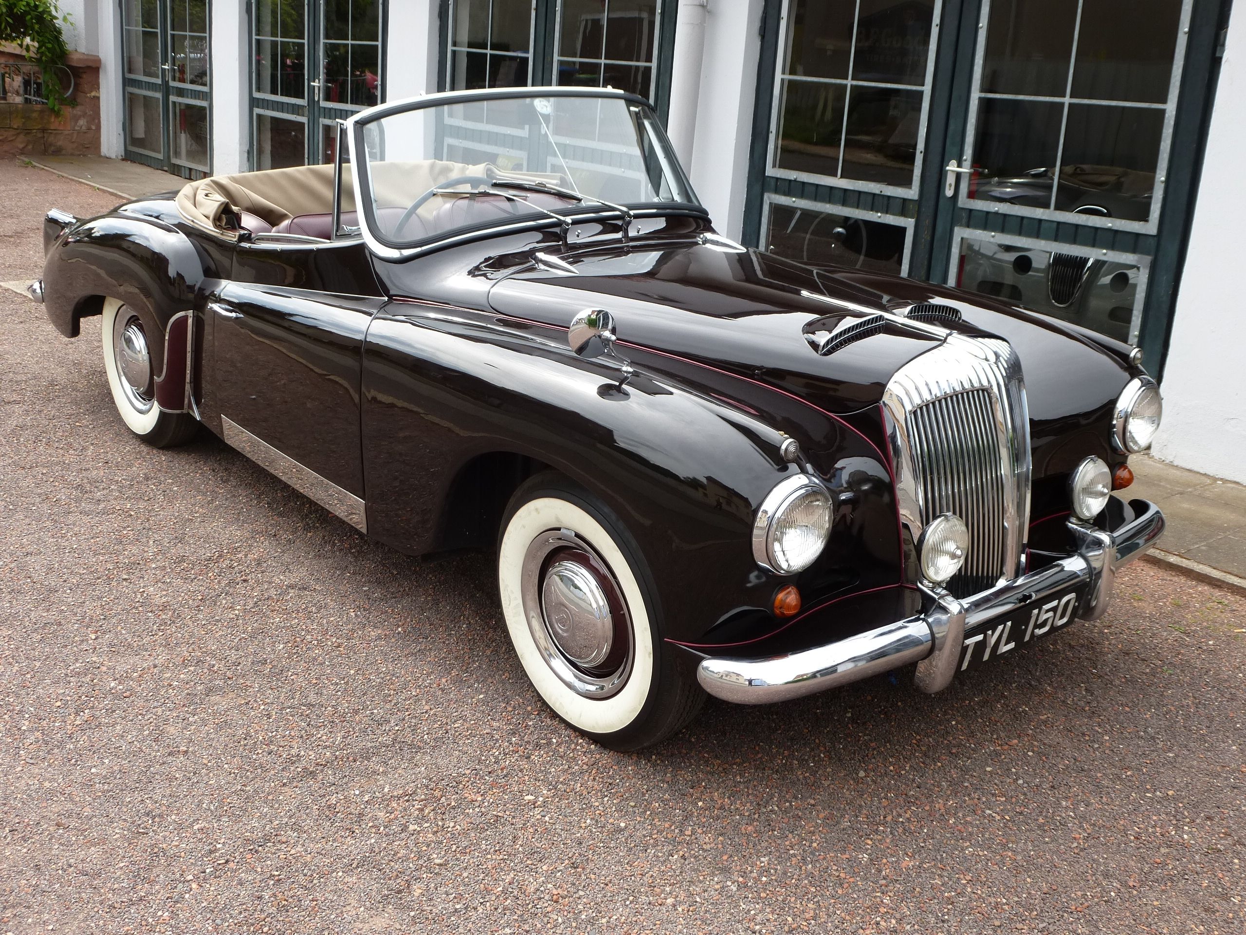 Bonhams Cars : Formerly the property of Lady Docker,1957 Daimler Conquest ‘New Drop-Head Coupé ...