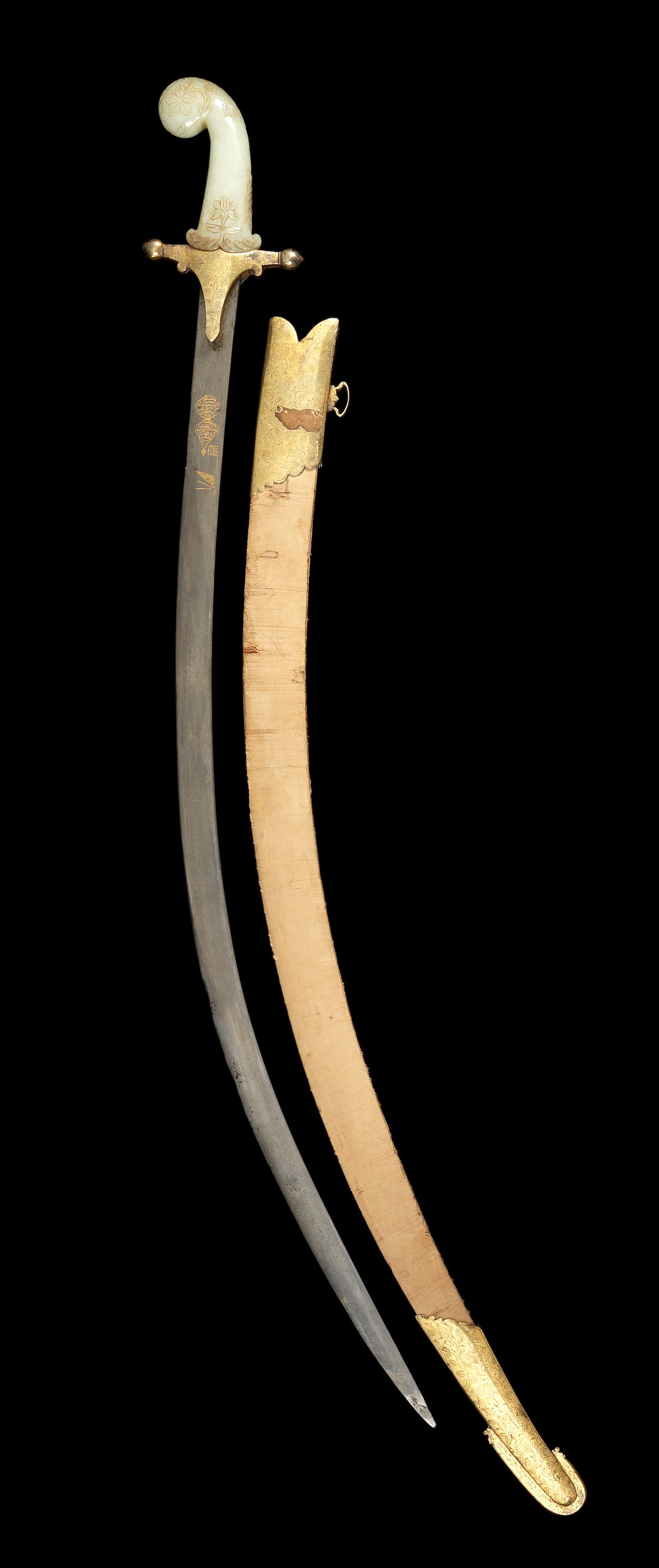 Bonhams : A Mughal jade-hilted Sword India, 17th Century and later(2)