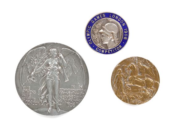 Bonhams : 1908 Olympic games medals and other awards presented to ...