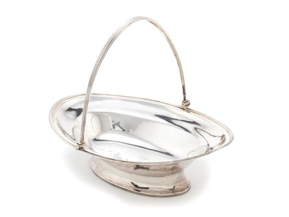Bonhams : A George III silver swing-handled basket by John Wakelin ...