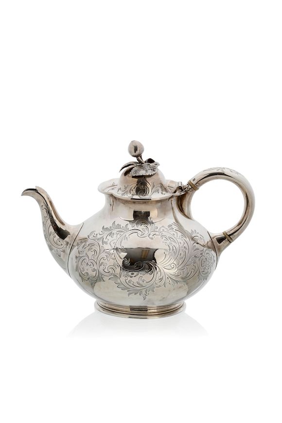 Bonhams : A Victorian silver ovoid teapot by James and Nathaniel ...