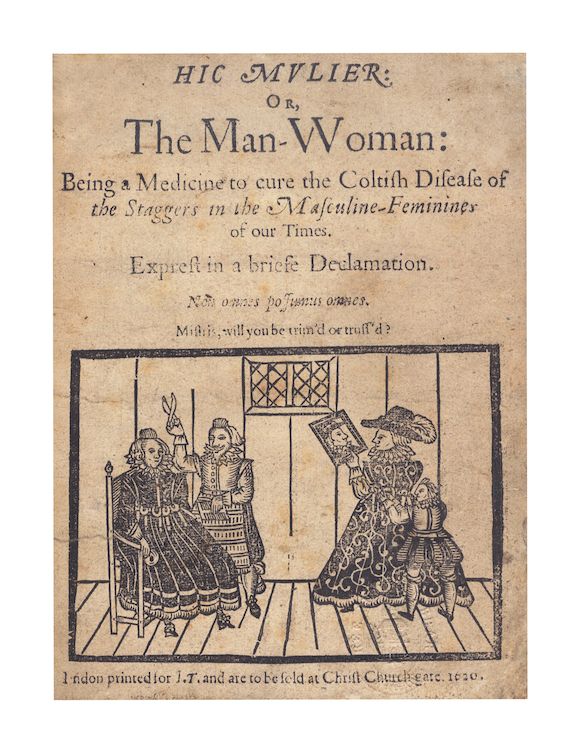 Bonhams : HIC-MULIER; OR THE MAN-WOMAN Hic Mulier: or, the Man-Woman ...