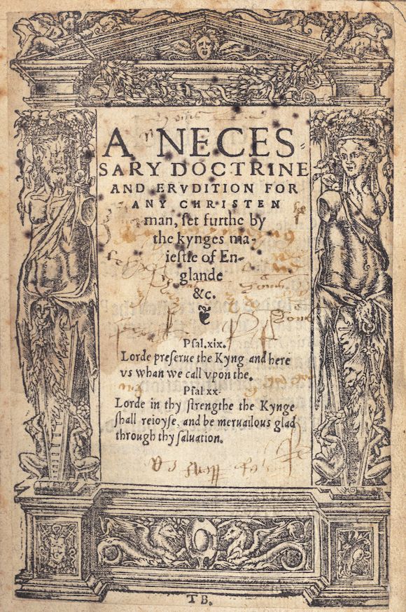 Bonhams : HENRY VIII, King of England. A Necessary Doctrine and ...