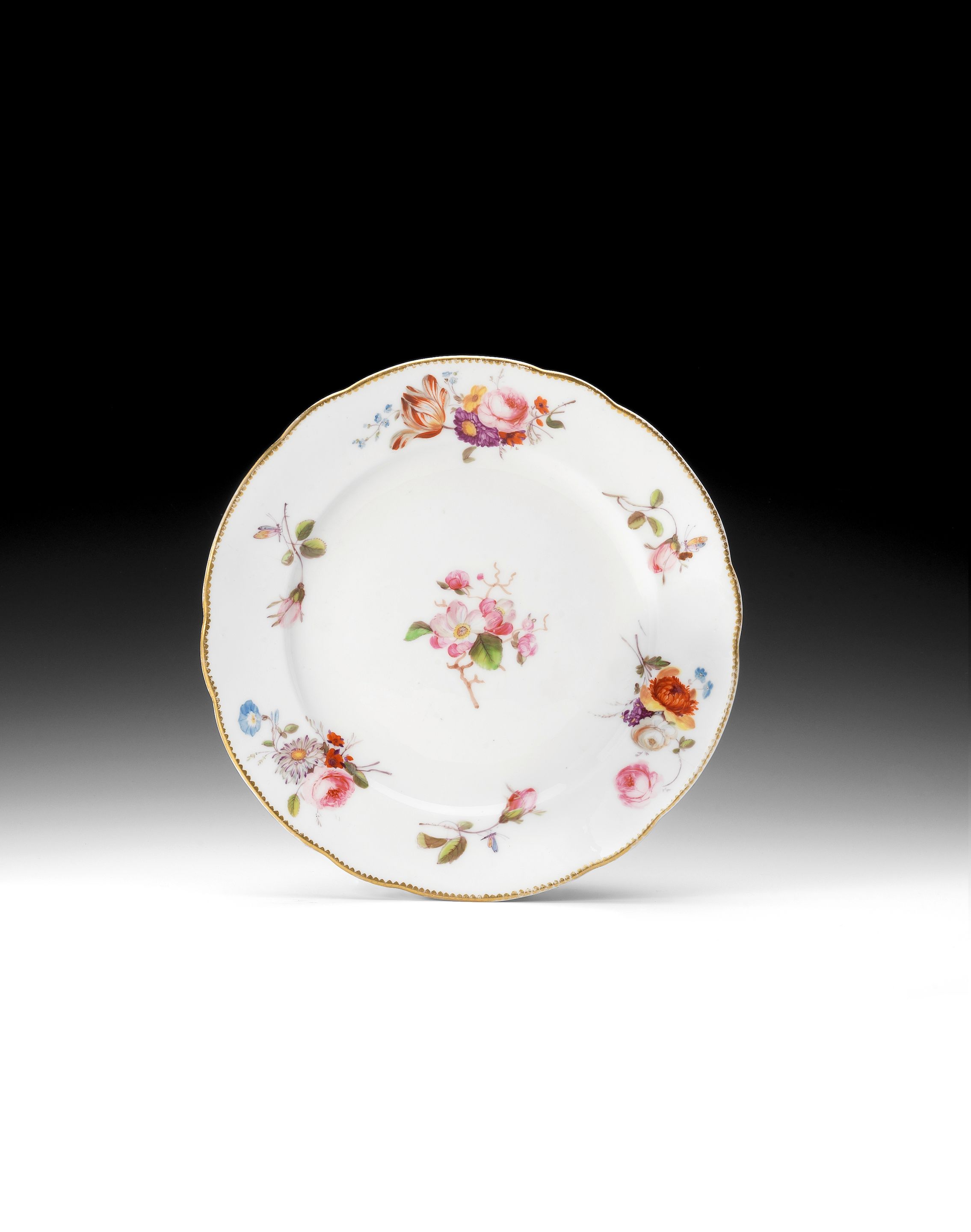 Bonhams : A rare Nantgarw plate, circa 1818-20