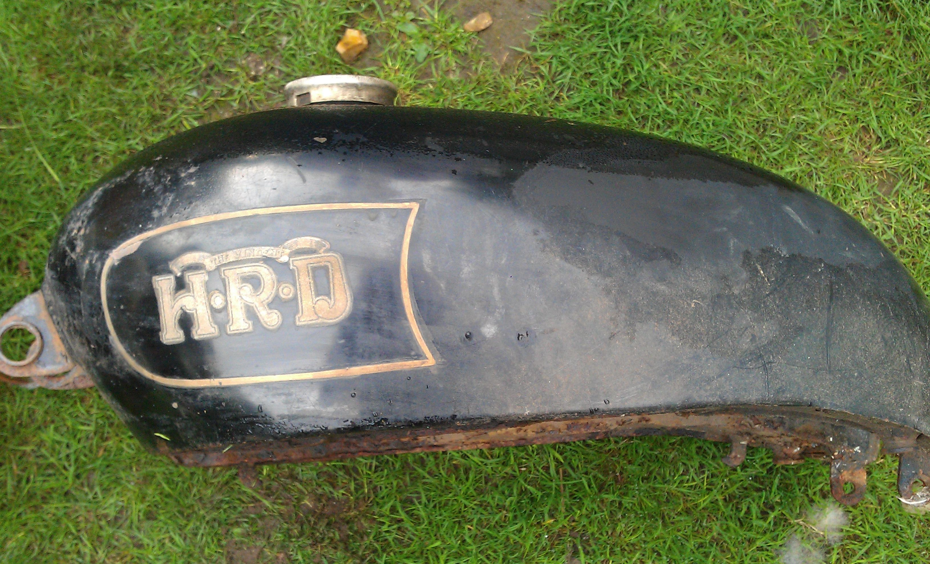 Bonhams Cars : A Vincent HRD petrol tank,