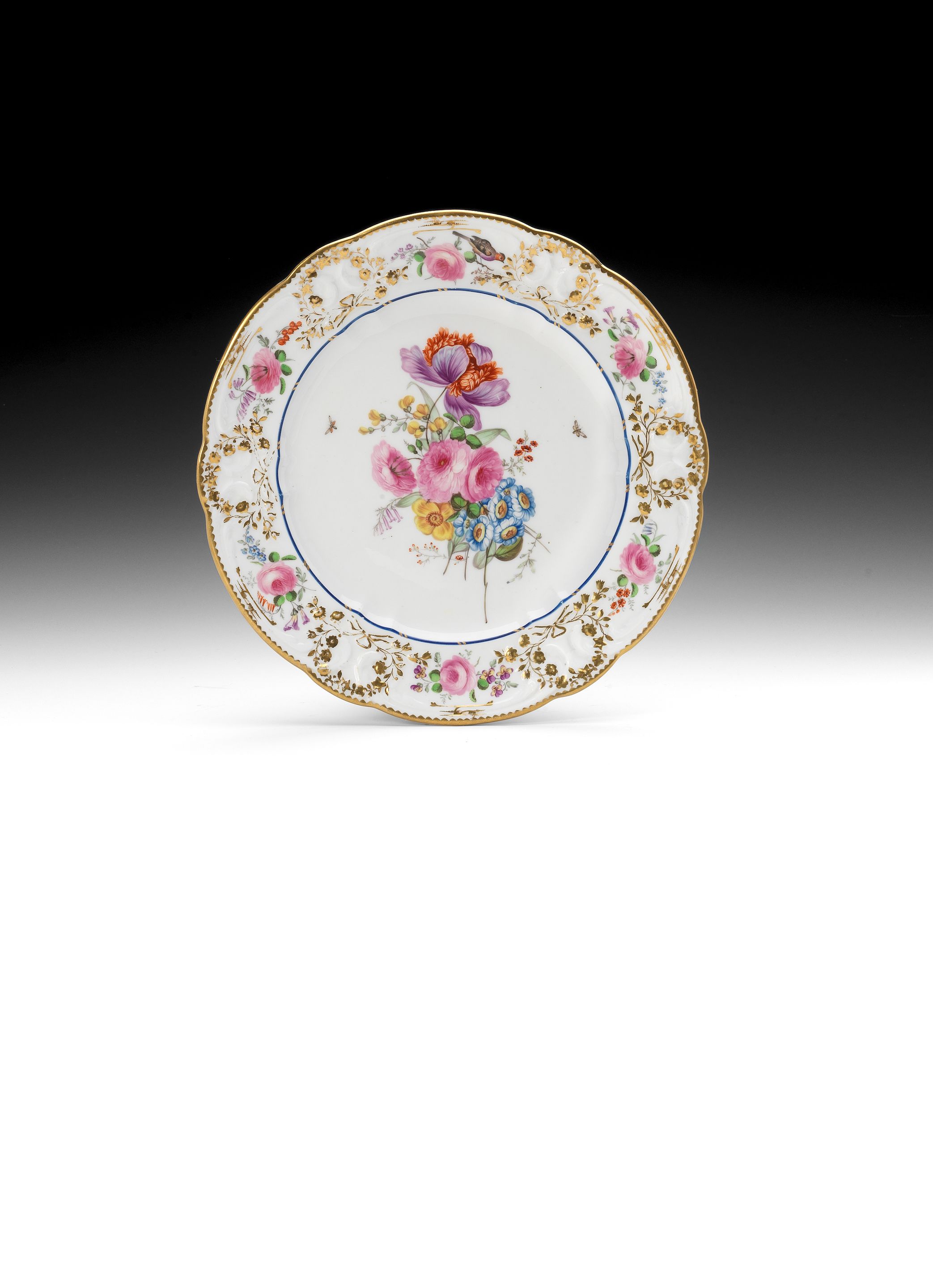 Bonhams : A good Nantgarw plate, circa 1818-20