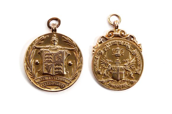 Bonhams : 1933/4 London Football Association (combination) medal ...