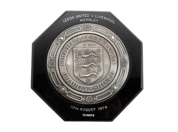 Bonhams : 1974 Charity shield plaque awarded to Liverpool's Phil Boersma