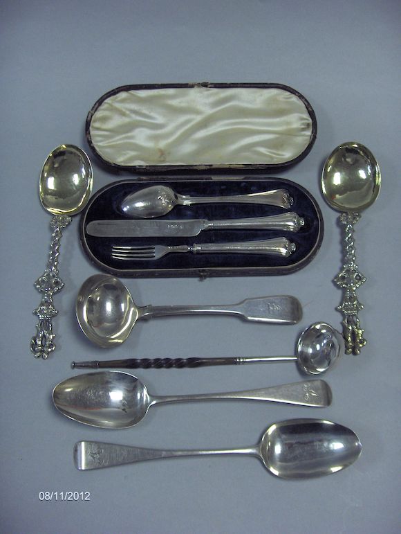 Bonhams : A pair of Dutch silver-gilt apostle spoons bearing Dutch ...