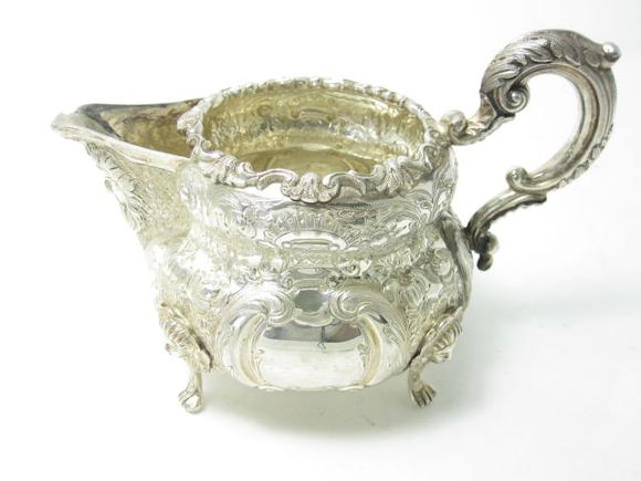 Bonhams : An Irish silver milk jug by West & Son, Dublin 1894