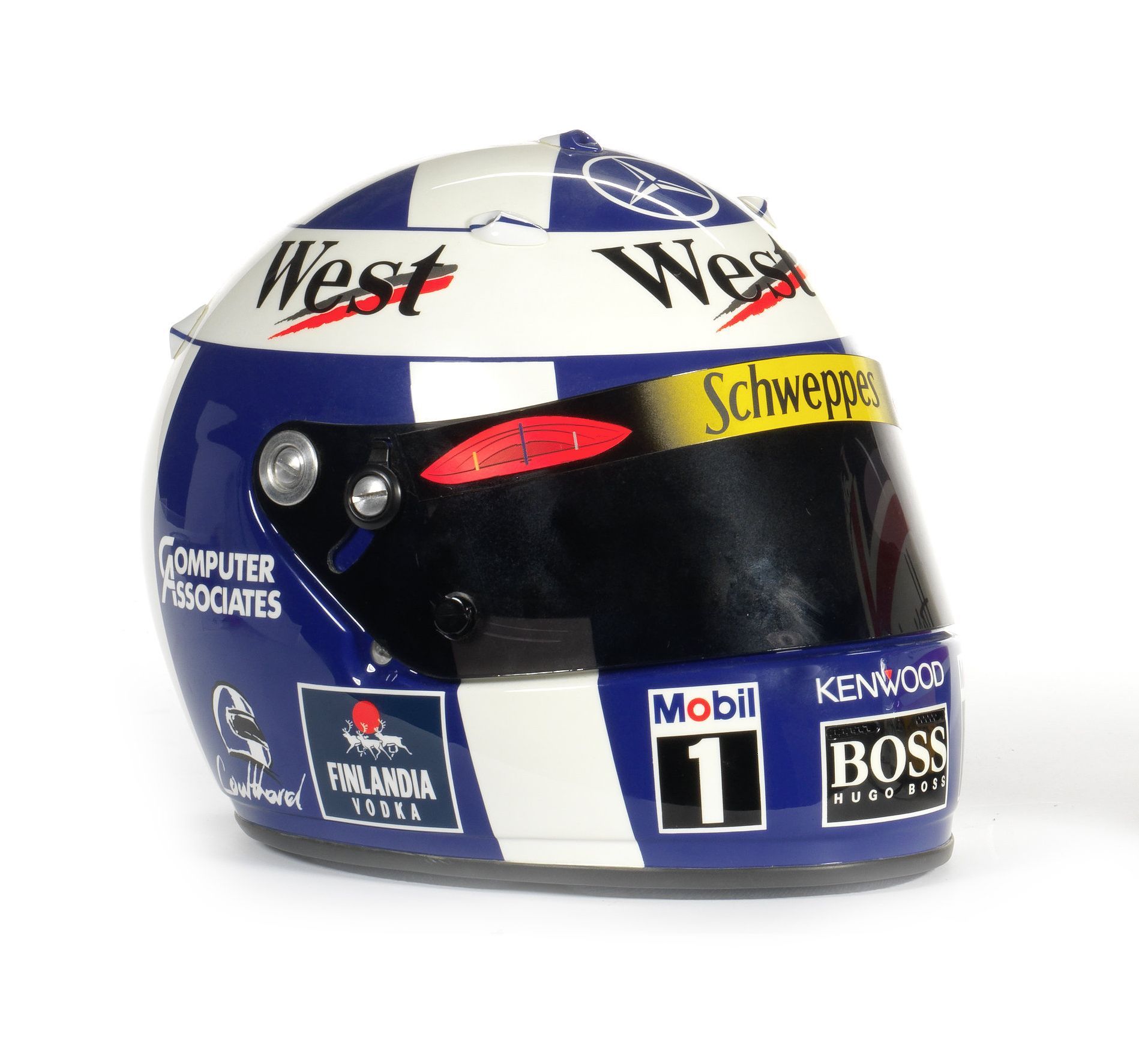 Bonhams Cars : A David Coulthard Arai helmet,