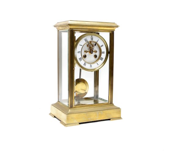 Bonhams : An early 20th century brass cased mantel clock