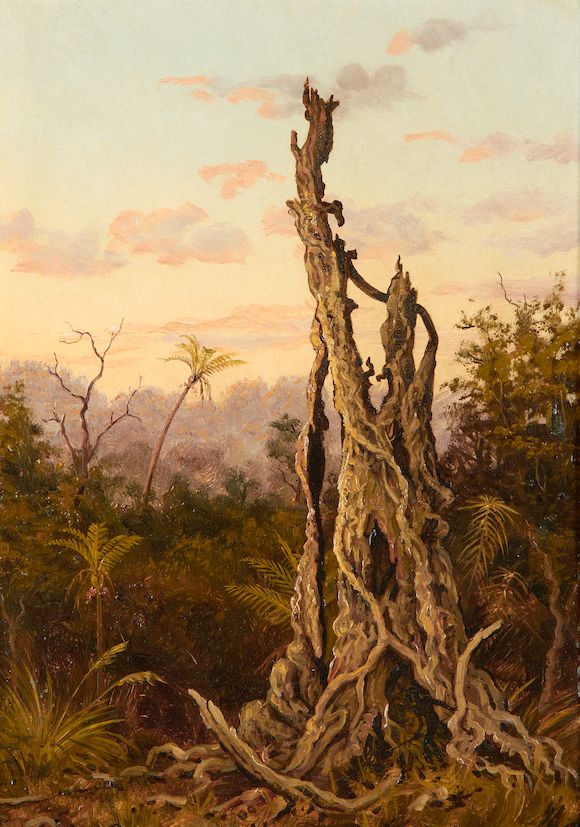 Bonhams : Charles Gordon Frazer (British, 1863-1899) Rata Tree, New Zealand