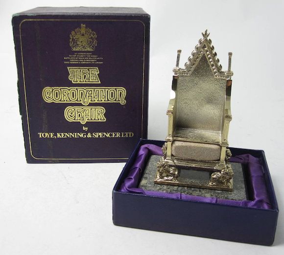 Bonhams : A limited Edition silver model of The Coronation chair by ...