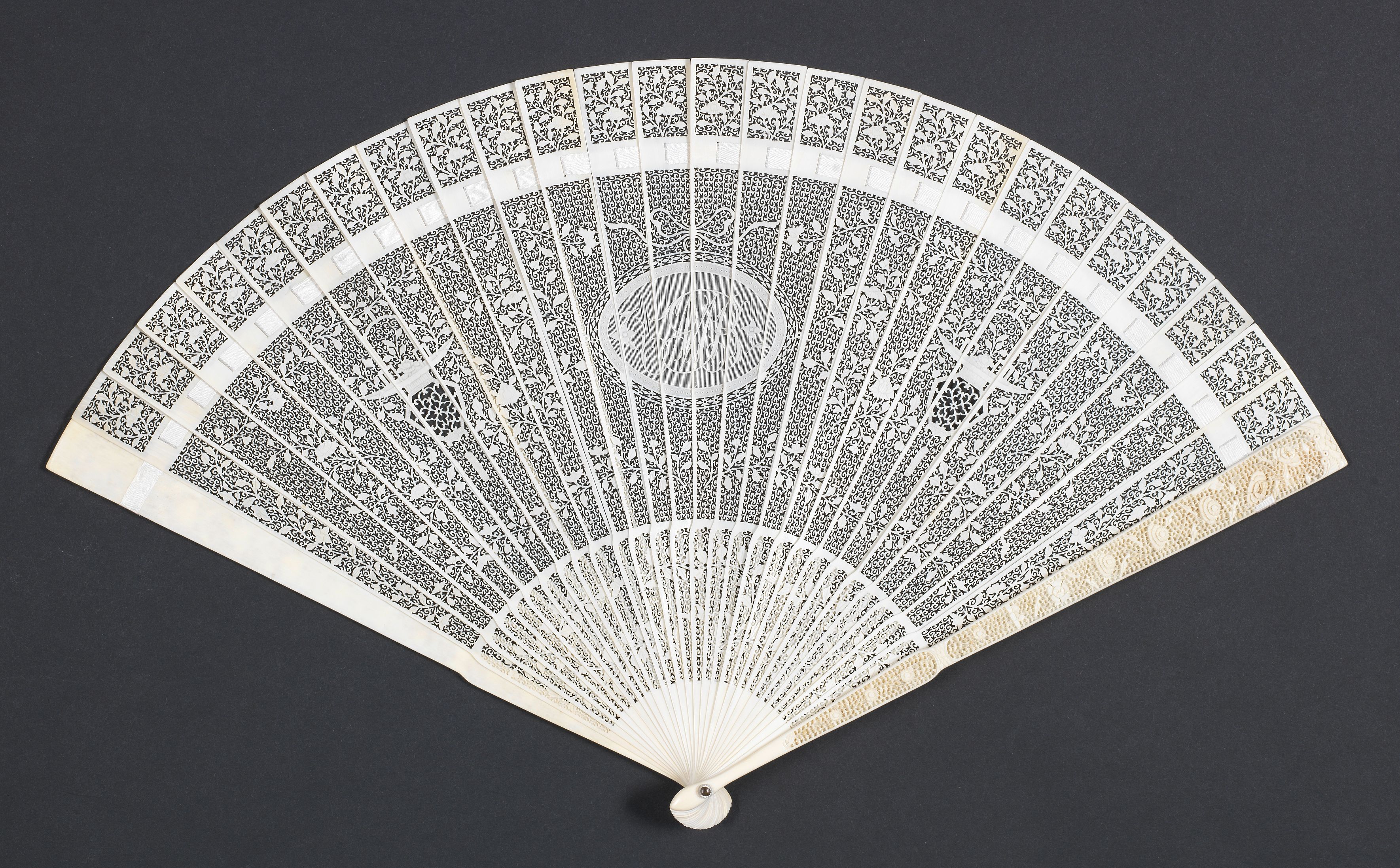 Bonhams : A fine Cantonese ivory fan 18th/19th century