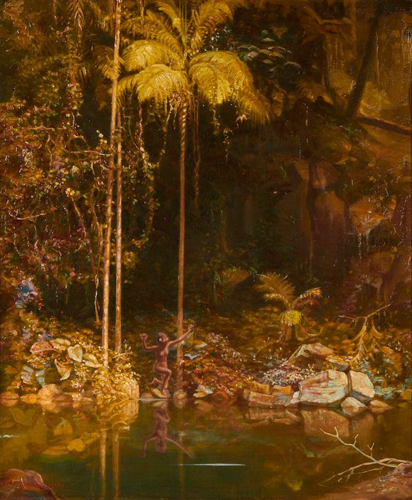 Bonhams : Charles Gordon Frazer (British, 1863-1899) 'The Forest Mirror ...