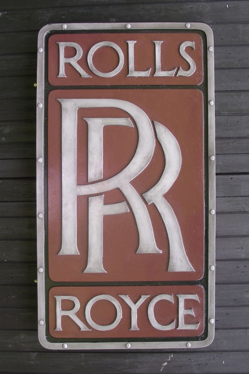 Bonhams Cars : A Rolls-Royce garage display emblem,