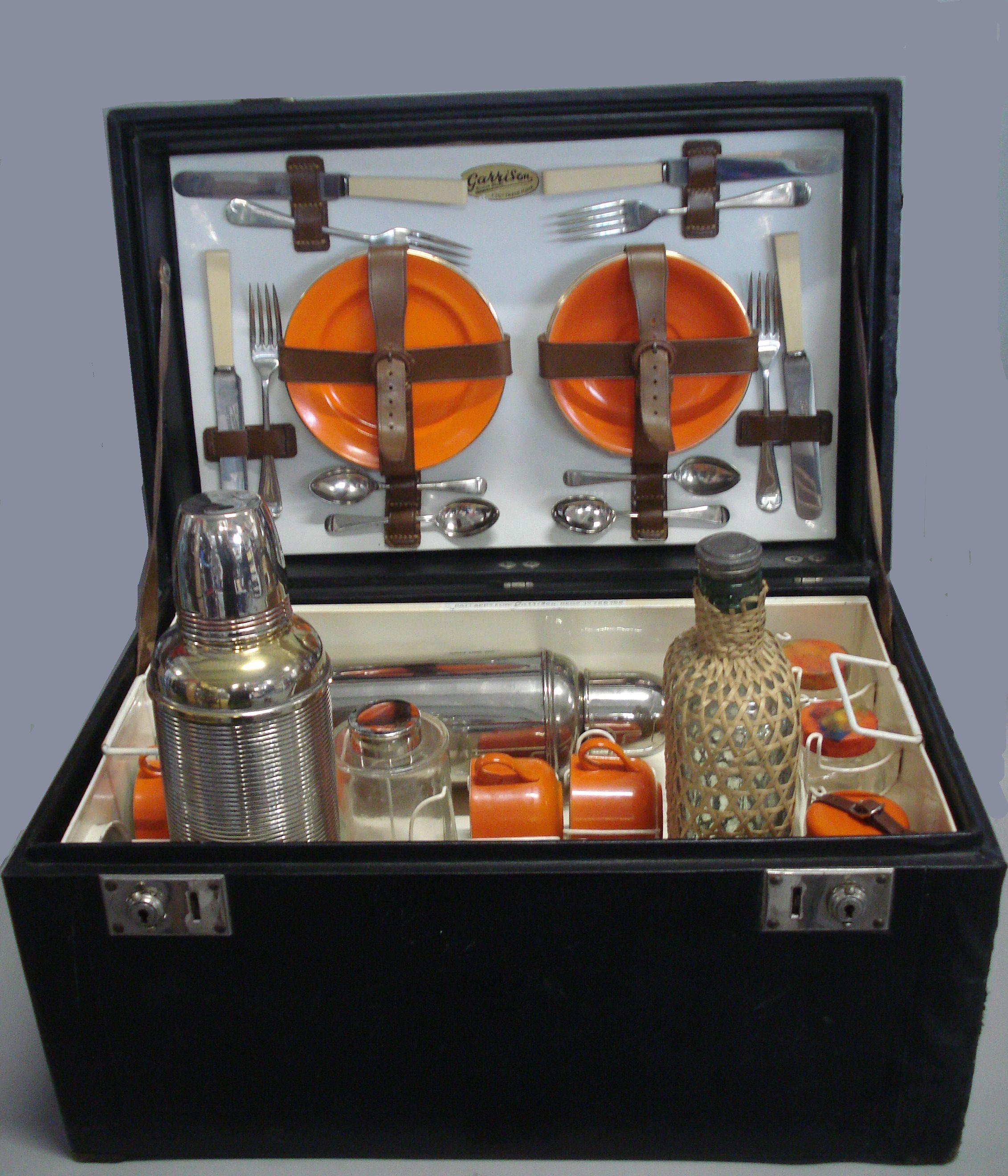 Bonhams Cars : A Garrison four person picnic set, British, 1930s,